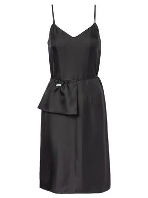 Prada Silk Twill Slip Dress - Black