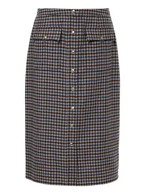 Prada Wool Pencil Skirt - Blue