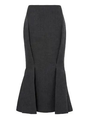 Prada Wool Midi Skirt - Grey