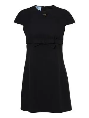Prada Bow-detail Minidress - Black
