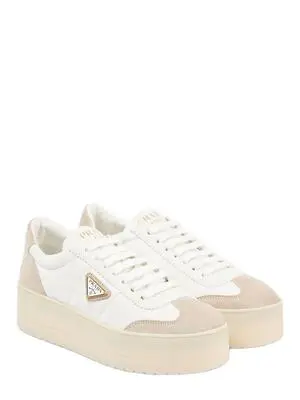 PRADA Prada Leather Platform Sneakers