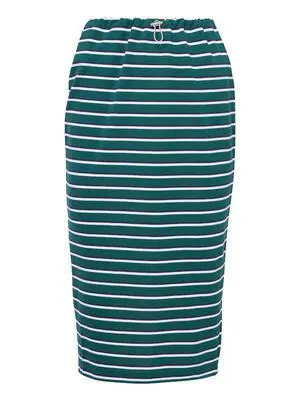 Prada Striped Cotton Midi Skirt - Multicoloured
