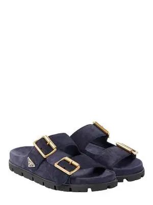 Prada Suede Sandals - Blue