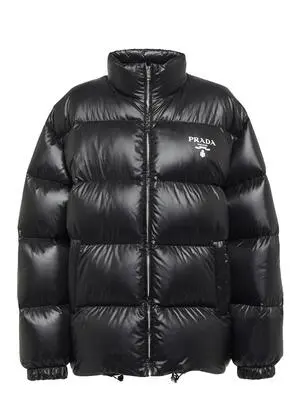 Prada Logo Down Jacket - Black