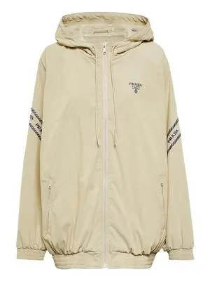 Prada Embroidered Cotton-blend Jacket - Beige