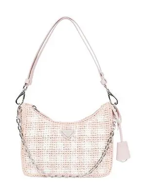 Prada Re-edition Crochet Shoulder Bag - Pink