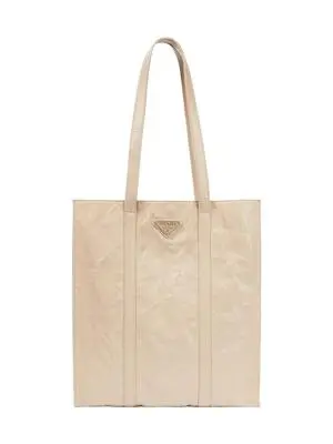 Prada Leather Tote - Beige