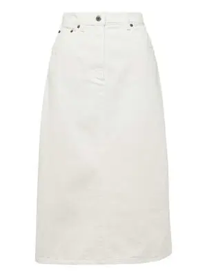 PRADA High-Rise Midi Denim Skirt