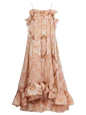 Zimmermann Illuminate Printed Maxi Dress - Neutrals