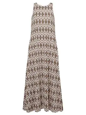 Max Mara Miki Geometric Printed Maxi Dress - Multicoloured