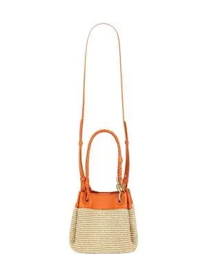 BOTTEGA VENETA Small Parachute Raffia Bag