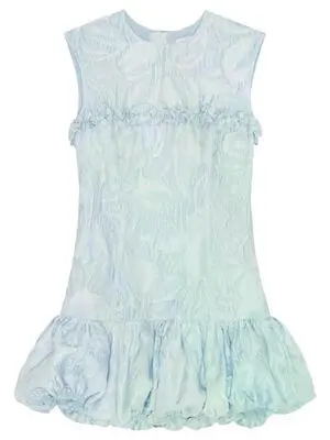 GANNI Cloqué Corset Mini Dress - Blue