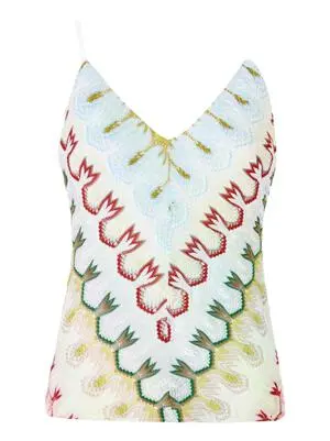 Missoni Open-back Knit Top - White