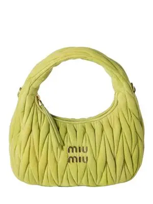 Miu Miu Wander Matelassé Tote Bag - Green