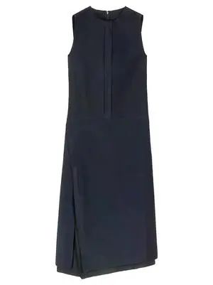 Ports 1961 Wool Slit Dress - Blue