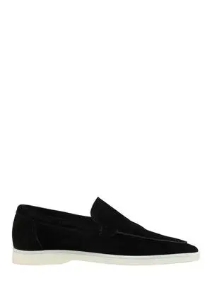 AURELIEN Aurélien Yacht Suede Loafers Black