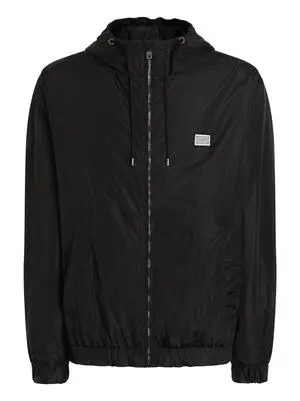 Dolce & Gabbana Technical Fabric Jacket With Logo Tag - Black