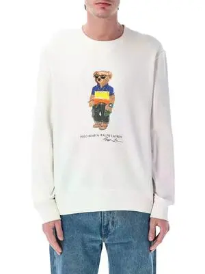 Polo Ralph Lauren Bear-graphic Sweatshirt - White