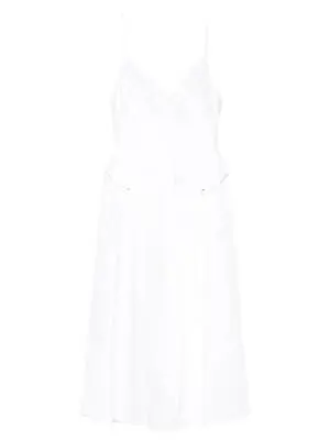 Elisabetta Franchi Flared Midi Dress - White