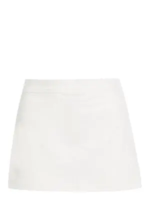 Alice + Olivia Lakelyn Denim Skort - White