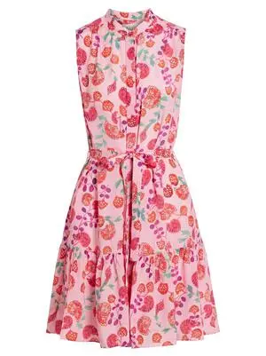 Saloni Tilly Floral-print Mini Dress - Pink