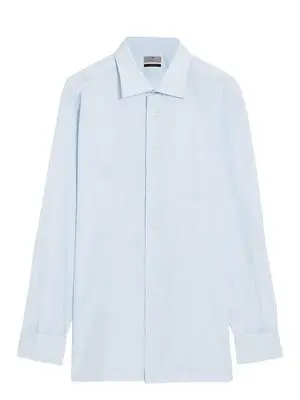 Canali Cottonpoplin Shirt - Sky Blue