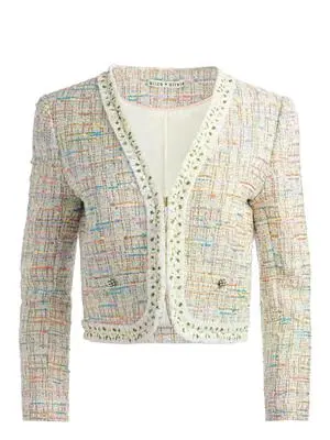 Alice + Olivia Peyton Embroidered Jacket - Neutrals