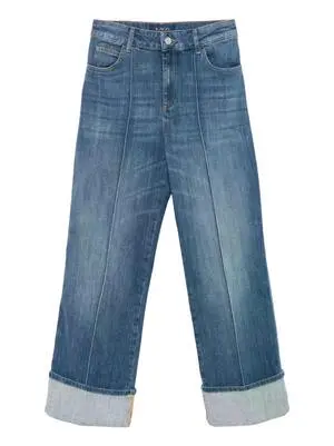 KAOS Piped-trim Jeans - Blue