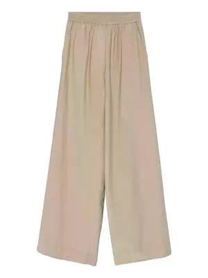 KAOS Cotton Palazzo Trousers - Neutrals