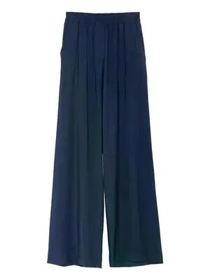 KAOS Cotton Palazzo Trousers - Blue