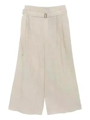 FORME D'EXPRESSION Belted Wide-leg Pants - Neutrals