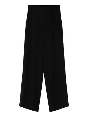 KAOS Cotton Palazzo Trousers - Black