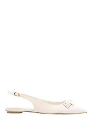 STUART WEITZMAN Leather Slingback Flats - Neutrals
