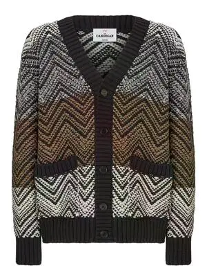 Missoni Chevron Knit Cardigan - Black