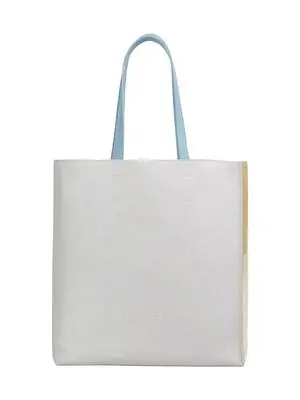Marni Logo-embroidered Tote - Neutrals