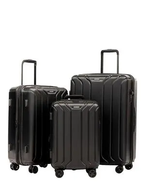 NONSTOP NONSTOP New York 3-Piece Hardside Luggage Set With Packing Cubes Black