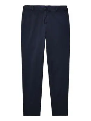 Sunspel Sunspel - Straight-Leg Garment-Dyed Cotton-Blend Twill Chinos - Men - Blue - 28W 32L Navy