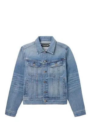 TOM FORD Icon Denim Jacket - Blue