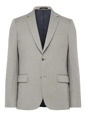 Paul Smith Linen, Cotton And Lyocell-blend Suit Jacket - Green