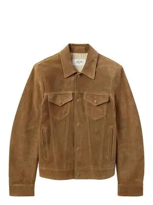 Celine Suede Trucker Jacket - Brown