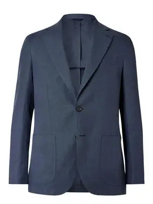 DE PETRILLO Linen Suit Jacket - Blue
