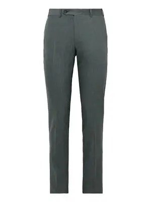 Canali Slim-fit Linen And Wool-blend Suit Trousers - Blue