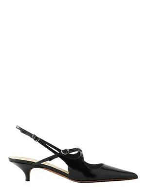 Proenza Schouler Slash Patent-leather Slingback Pumps - Black