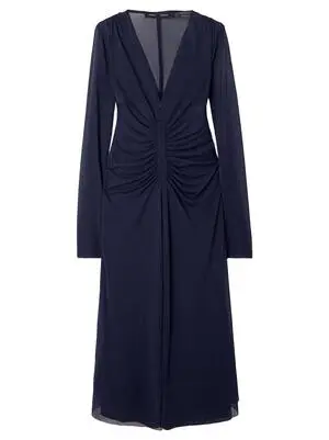 Proenza Schouler Proenza Schouler Kerstin Ruched Jersey Midi Dress Navy