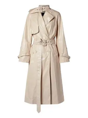Proenza Schouler Sabina Glossed-leather Trench Coat - Ecru