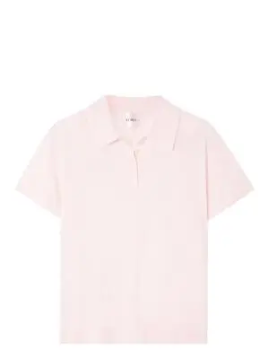 LESET James Merino Wool Polo Shirt - Pink