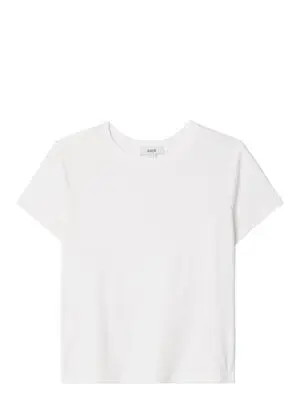 AGOLDE Adine Cropped Organic Cotton-jersey T-shirt - Ecru