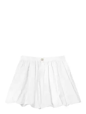 TWINSET Cotton-blend Mini Skirt - White