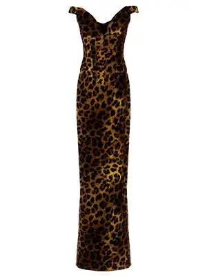 THE NEW ARRIVALS ILKYAZ OZEL The New Arrivals Ilkyaz Ozel Shakti Animalier Dress