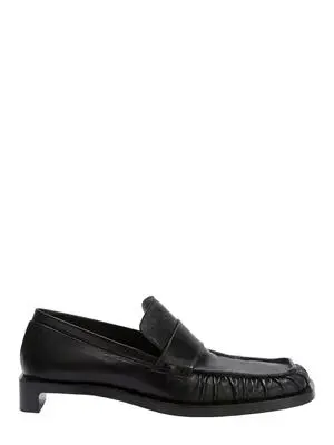 JIL SANDER Leather Loafers - Black